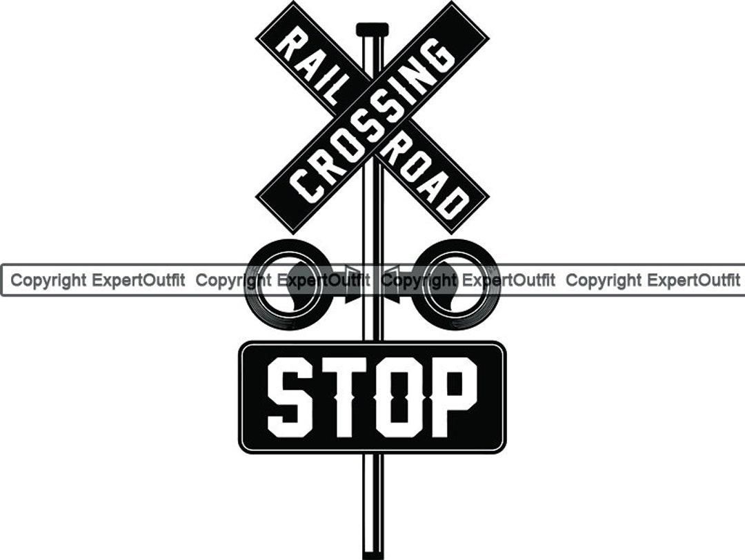 Transportation Train Sign Stop Rail Railroad Crossing Warning Light ...