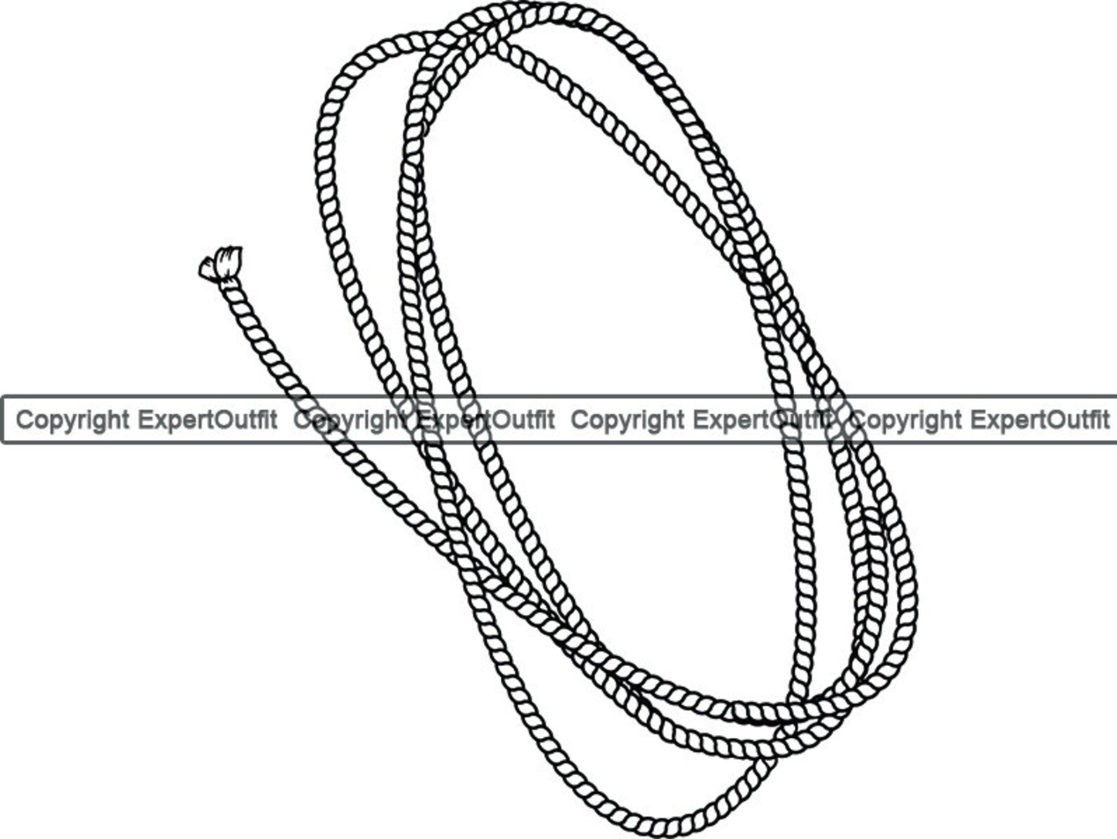 Occupation Cowboy Rope Coiled Climb Capture Anchor Haul Loop Line ...