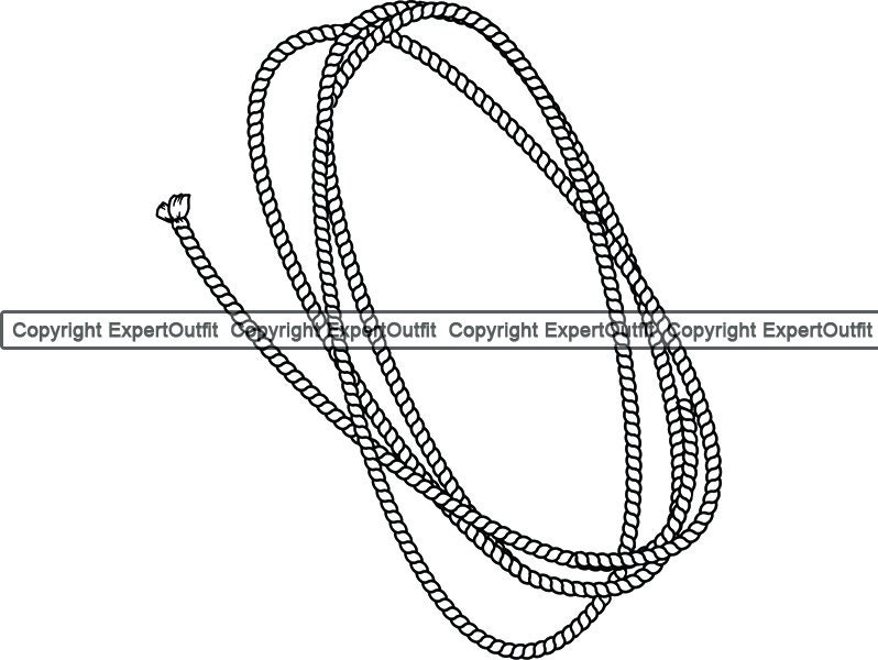 Occupation Cowboy Rope Coiled Climb Capture Anchor Haul Loop - Etsy