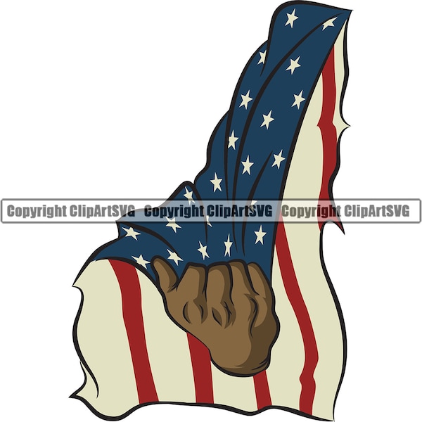 American Flag With Hand Pulling Down - Etsy