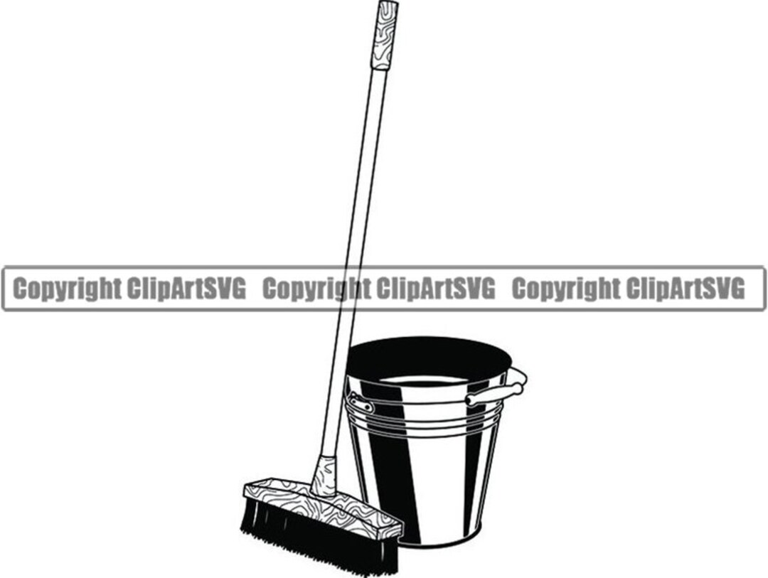 Mop Bucket #4 Bucket Service Clean Floor Cleaner Work House Home Room ...