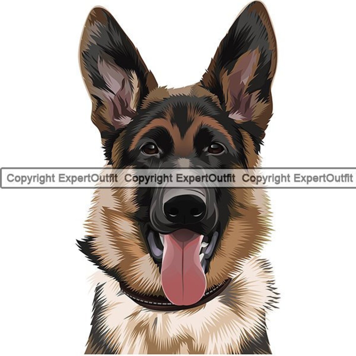 German Shepherd Dog Breed Smiling Puppy Animal Pet Hound - Etsy