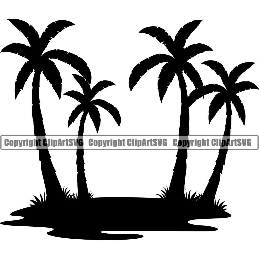 Palm Tree Summer Vacation Beach Nature Drink Surf Paradise Island ...