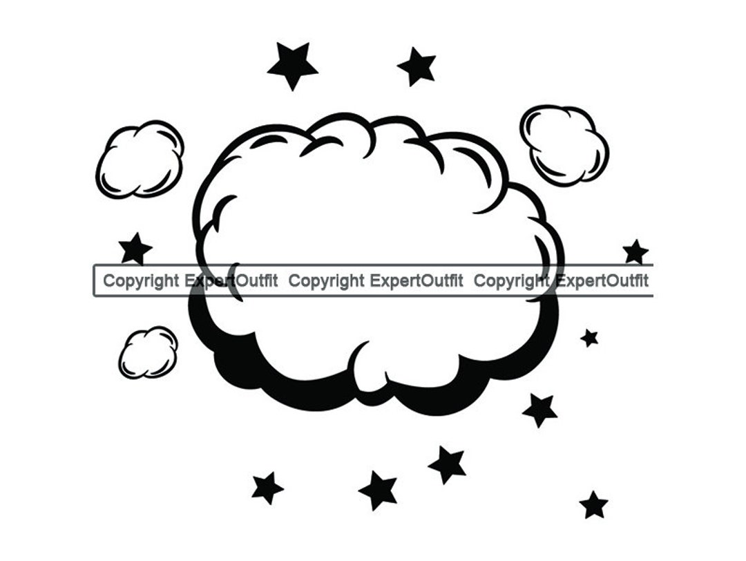 Comic Book Callout Action Blast Smoke Cloud Star Call Out Text Speech ...