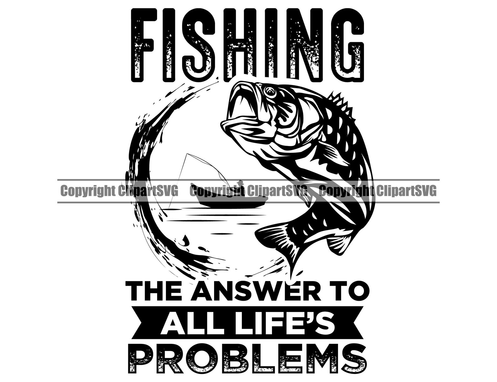 Fishing the Answer to All Lifes Problems Fish Hook Bass Pole - Etsy