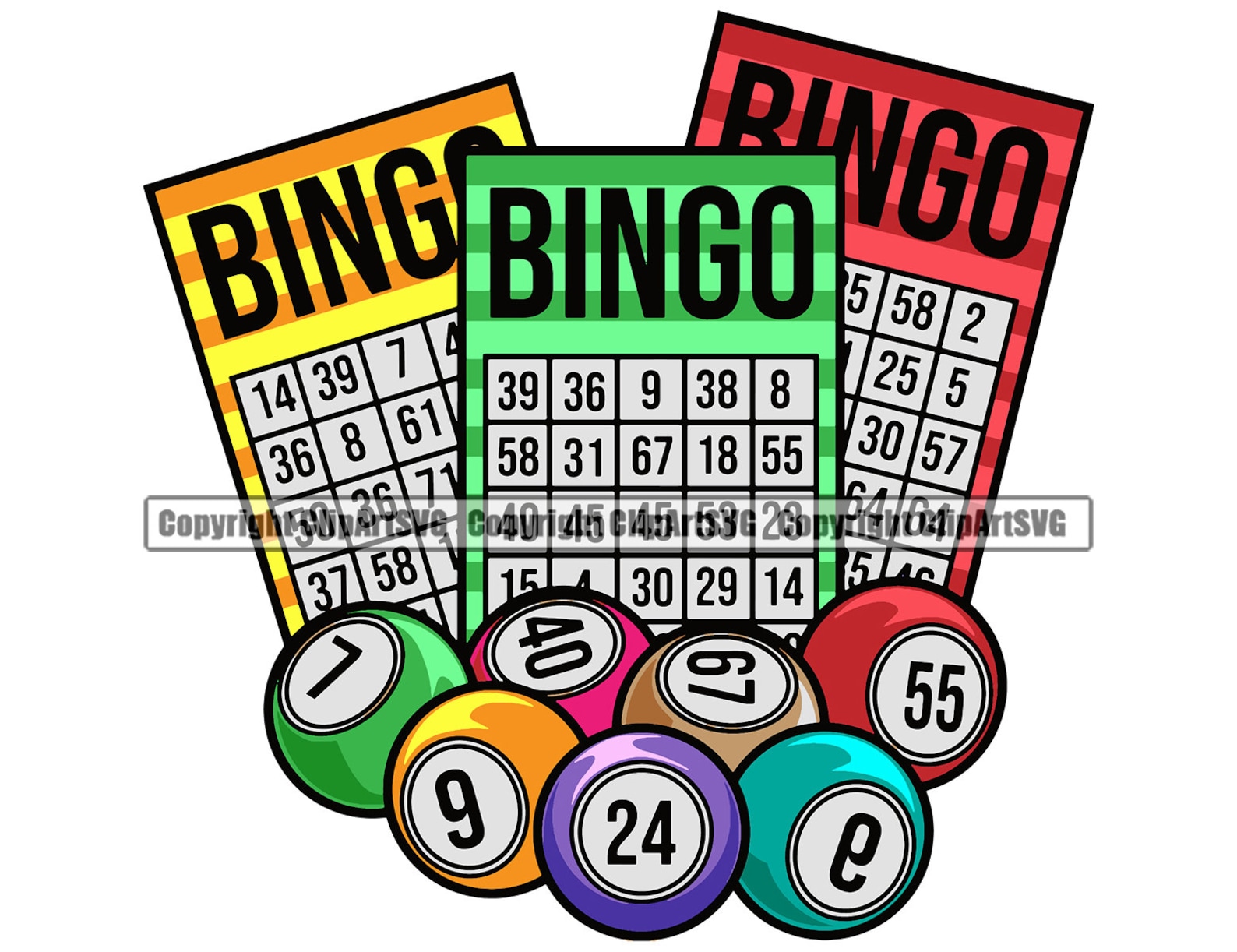 Bingo Card Gambling Gamble Gambler Chance Luck Lottery Lotto - Etsy
