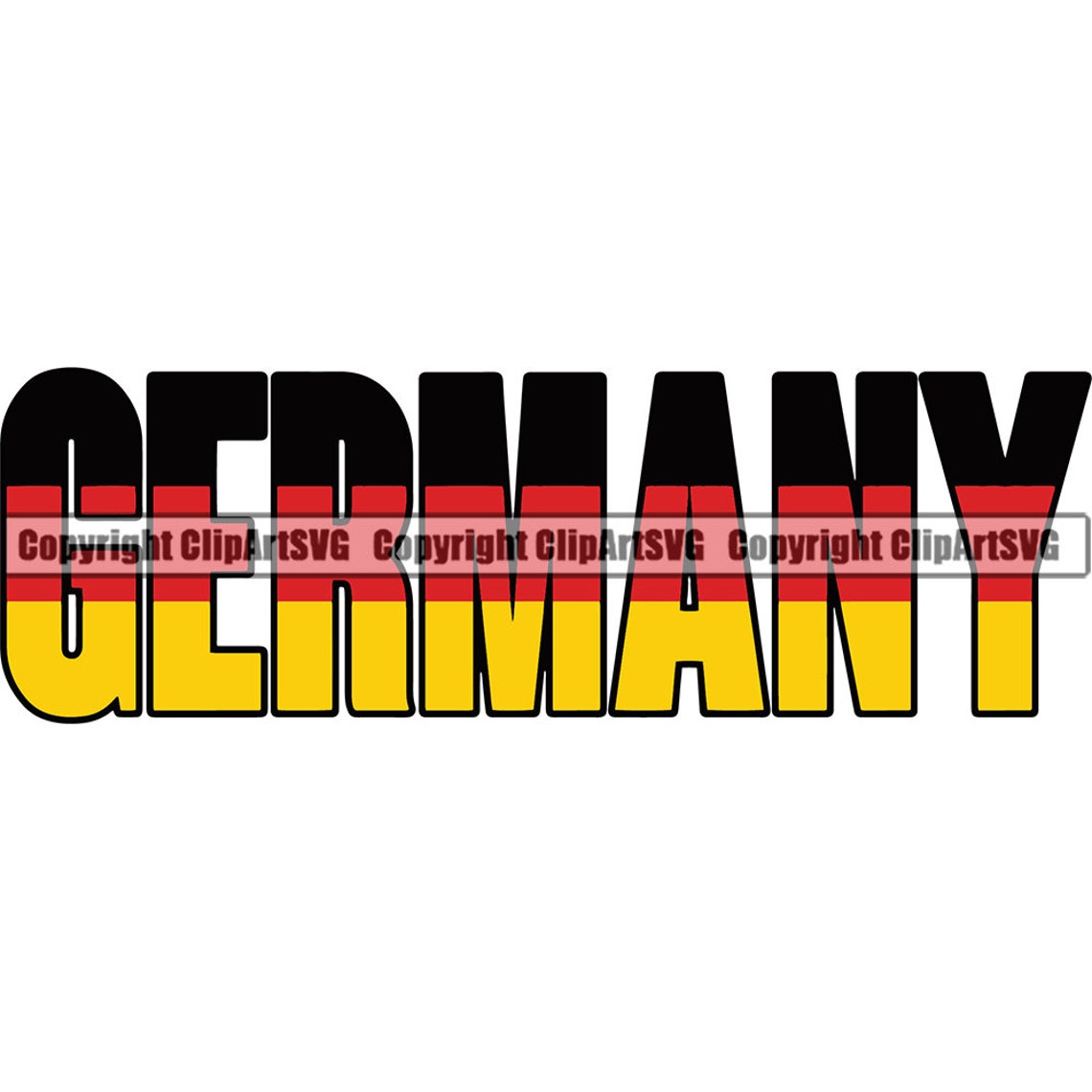 Germany German Name Word Text Flag Name Country World Nation - Etsy