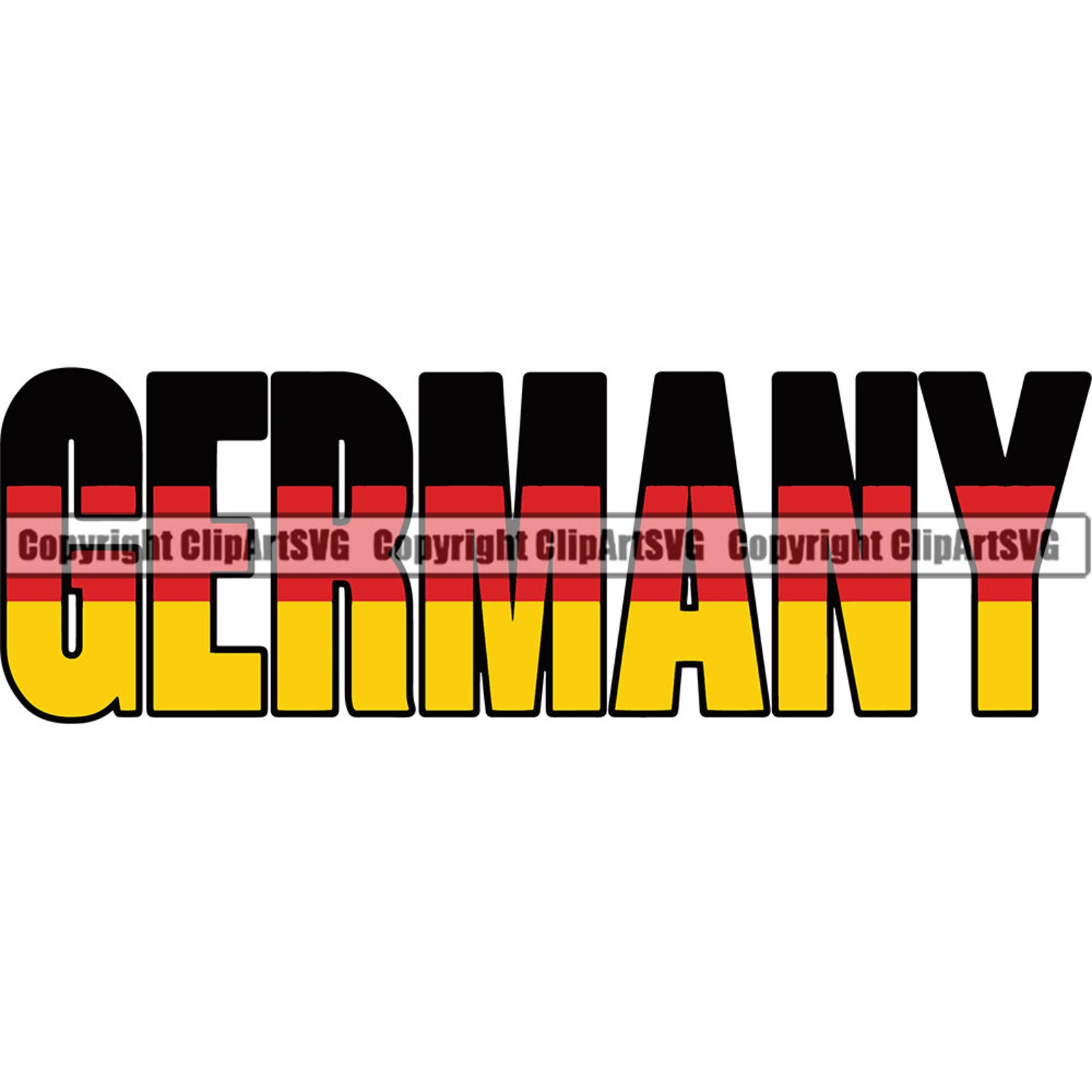 Germany German Name Word Text Flag Name Country World Nation - Etsy