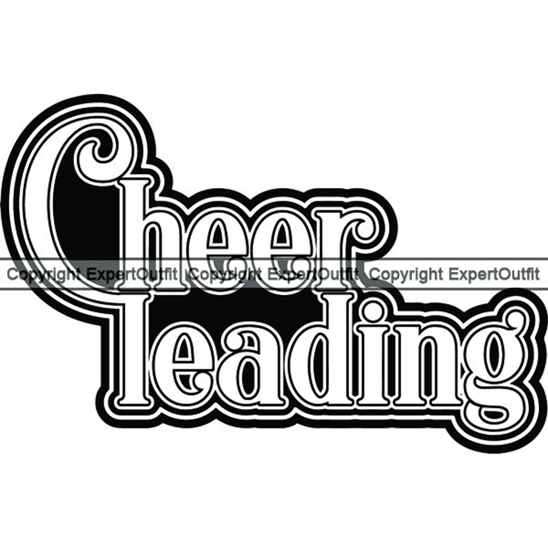 Cheer Cheerleading Cheerlead Dance Text Design Stamp Marker Typography ...