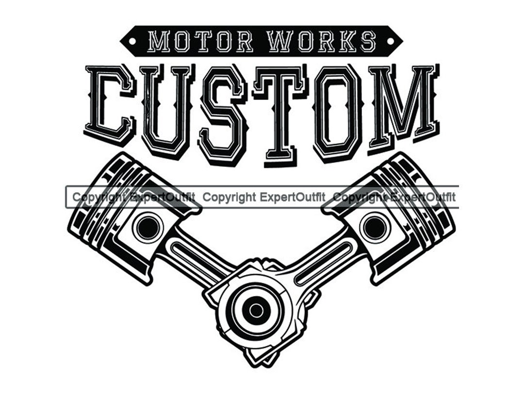 Custom Engine Mechanic Racing Race Car Auto Automotive Chrome Piston ...
