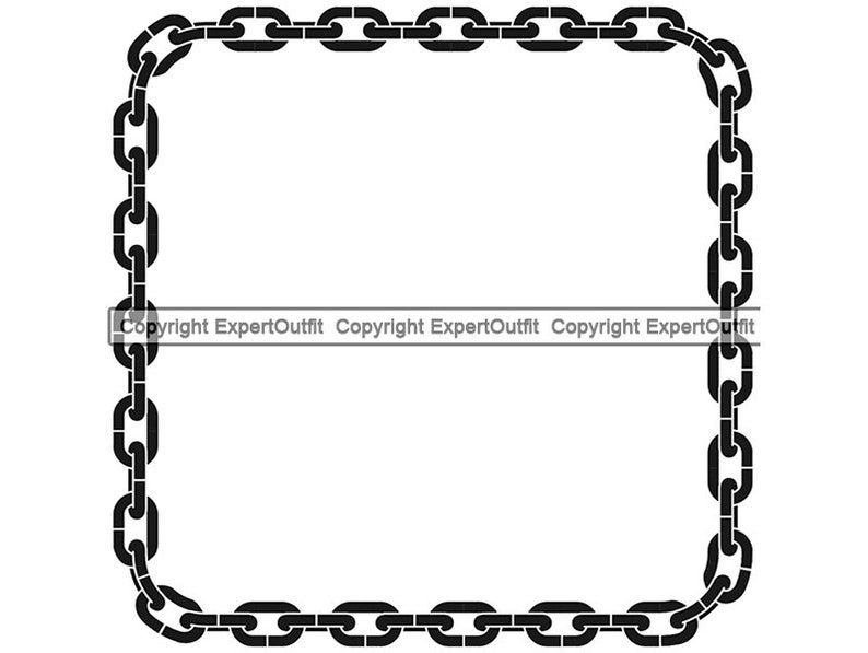 Chain Link Square Frame Endless Metal Rope Steel Towing - Etsy
