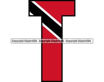 Trinidad and Tobago National Flag SVG Nation Country Banner - Etsy