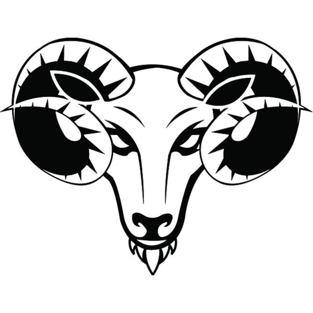 Ram #3 Mascot Head Face Animal Growling Cartoon College High School ...