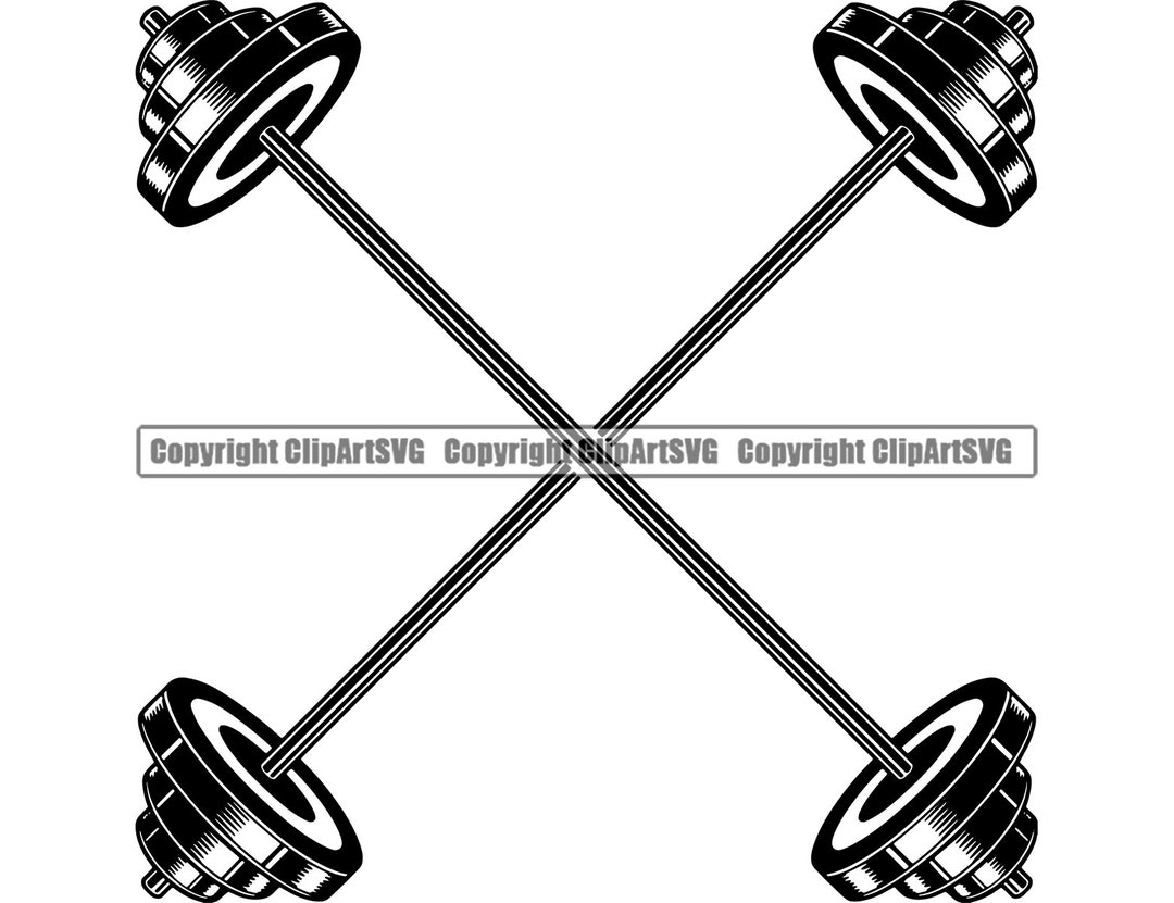 Bodybuilding Logo #64 Barbell Bar Weightlifting Fitness Workout Working ...