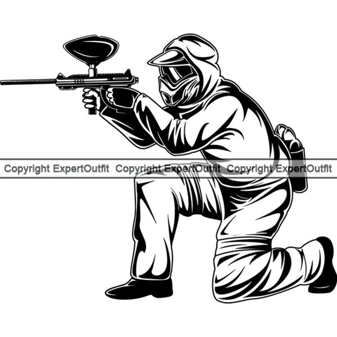 Paintball Player Clip Art