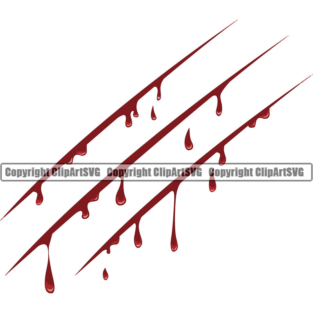 Blood Slice Cut Injury Wound Drip Drop Splatter Liquid Gush Spill ...