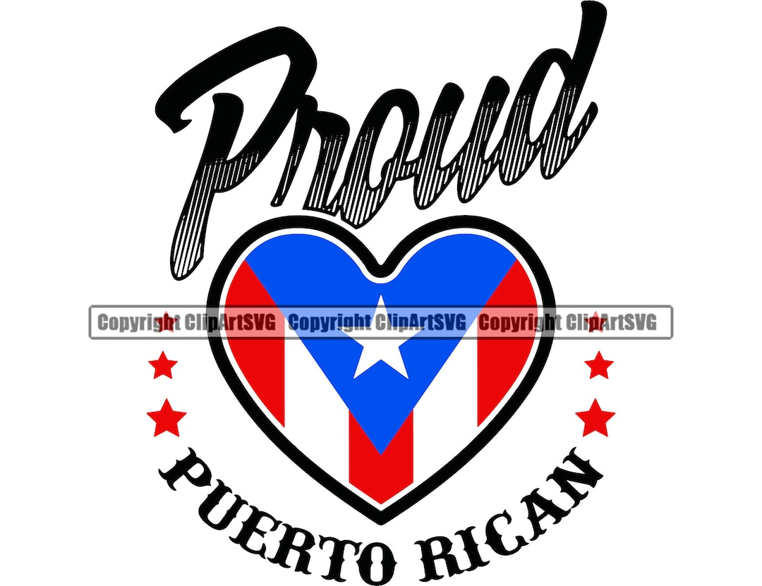 Proud Puerto Rico Rican Flag Country World Nation Map Sign Symbol ...