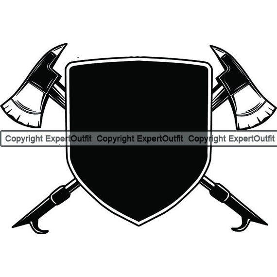 Firefighters Shield Clipart Vector