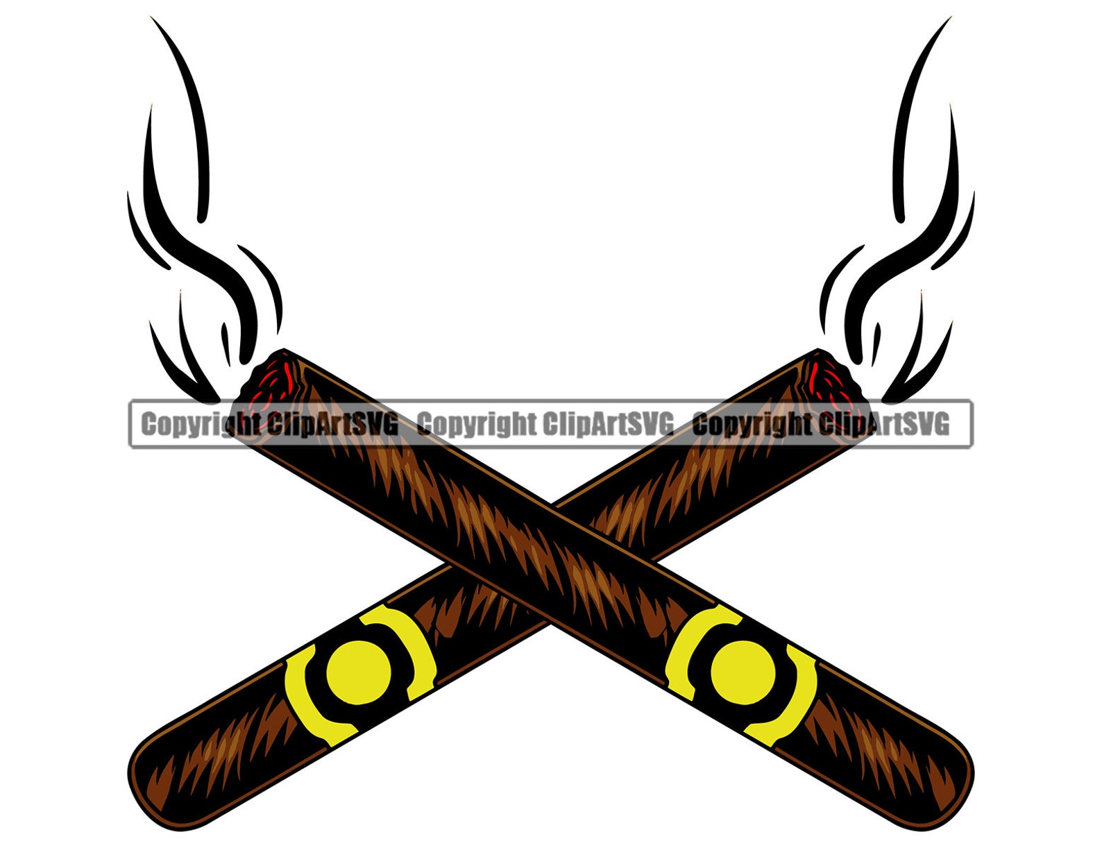 Cigars Crossed Smoking Tobacco Smoker Smoke Blunt Ash Ashes | Etsy