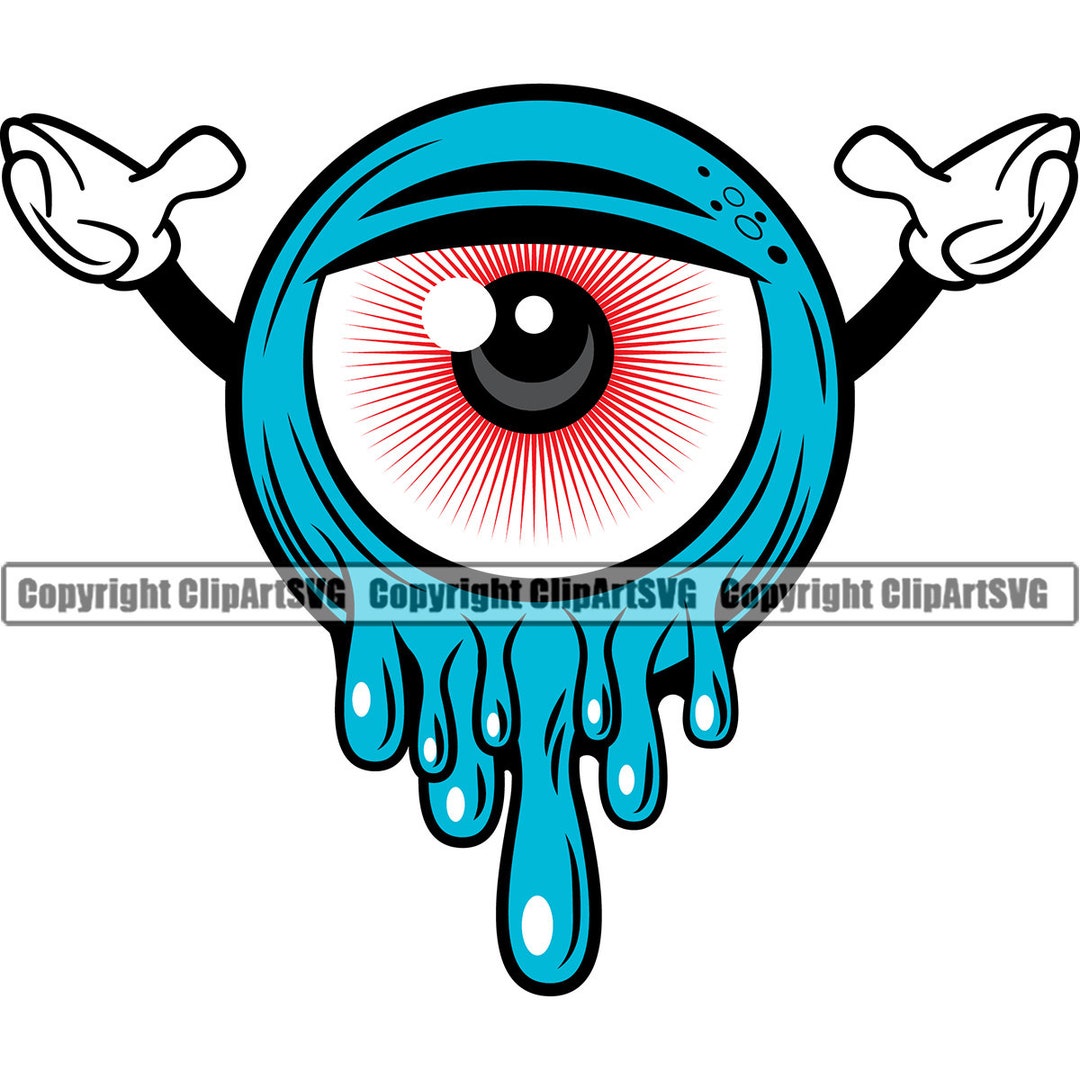 Zombie Eye Eyeball Drip Dripping Melt Melting Hand Tattoo Car Auto ...