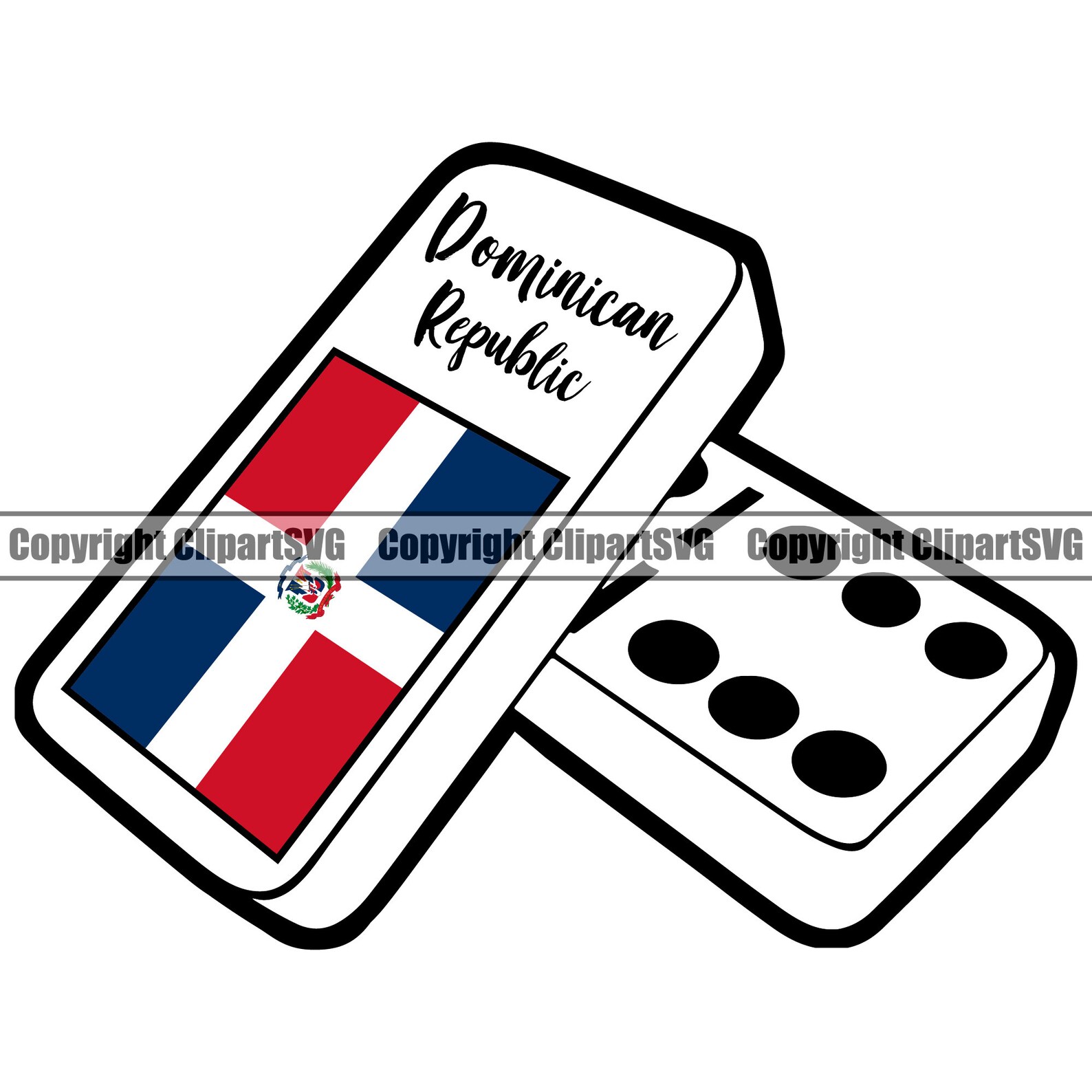 Dominican Republic Flag Dominoes Tile Game Country World Nation Bones ...