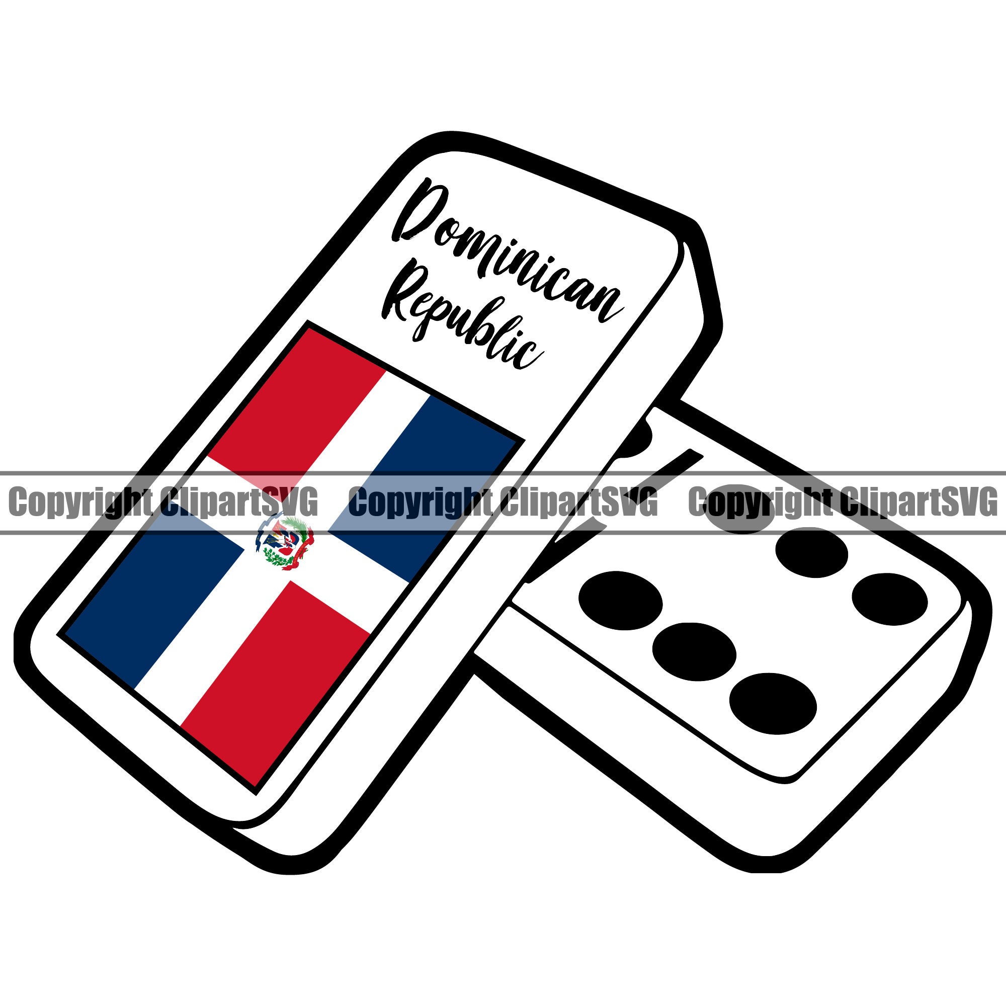 Dominican Republic Flag Dominoes Tile Game Country World - Etsy