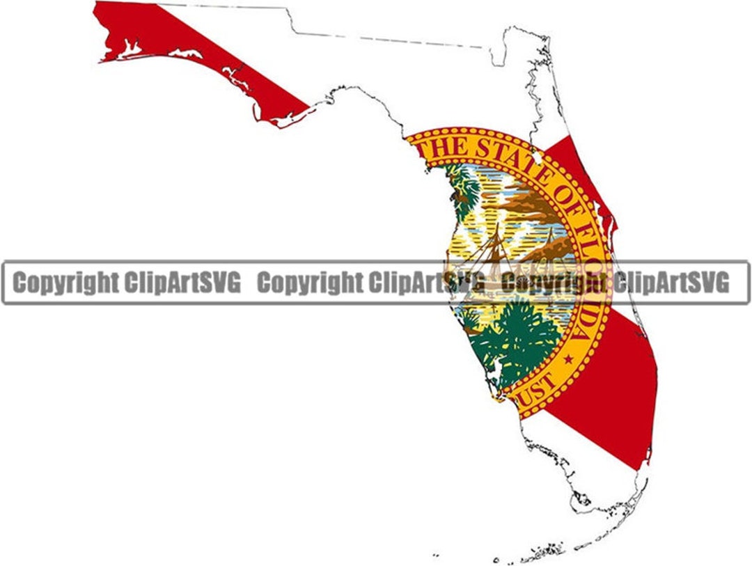 Florida State Flag Shape Map U.S. US United America American Nation ...