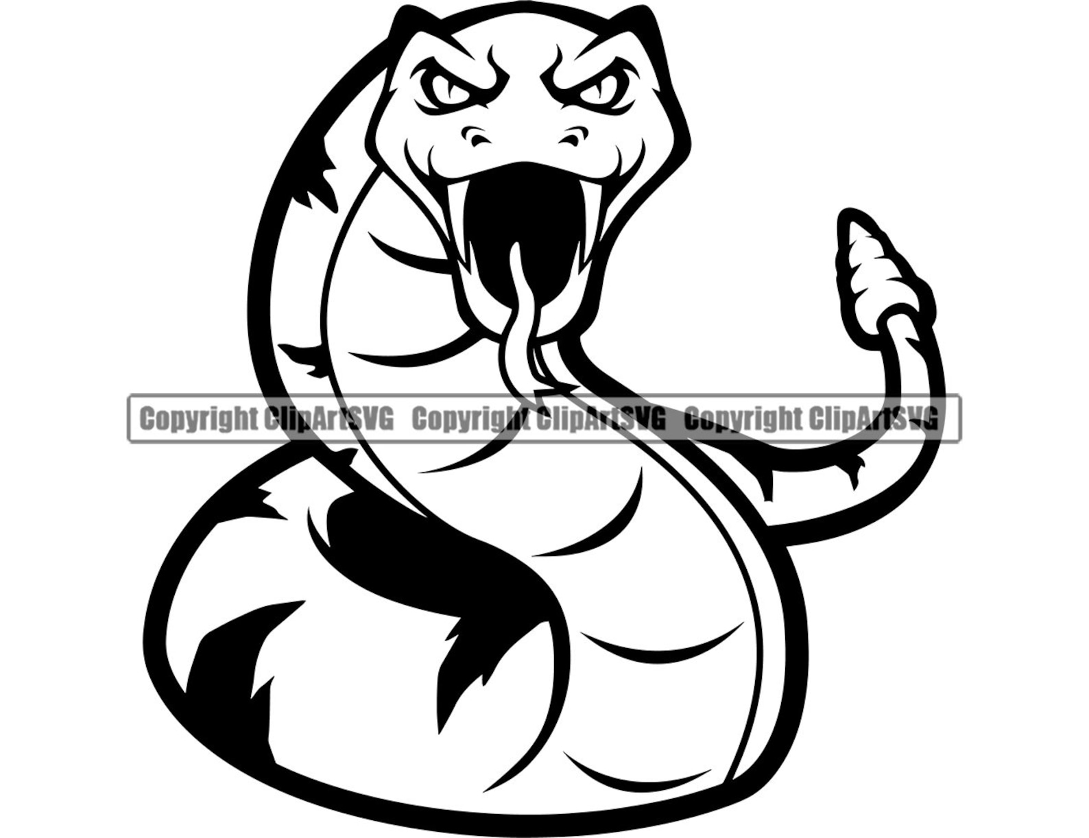 Rattlesnake Snake Mascot School Team Head Face Sport Esport - Etsy