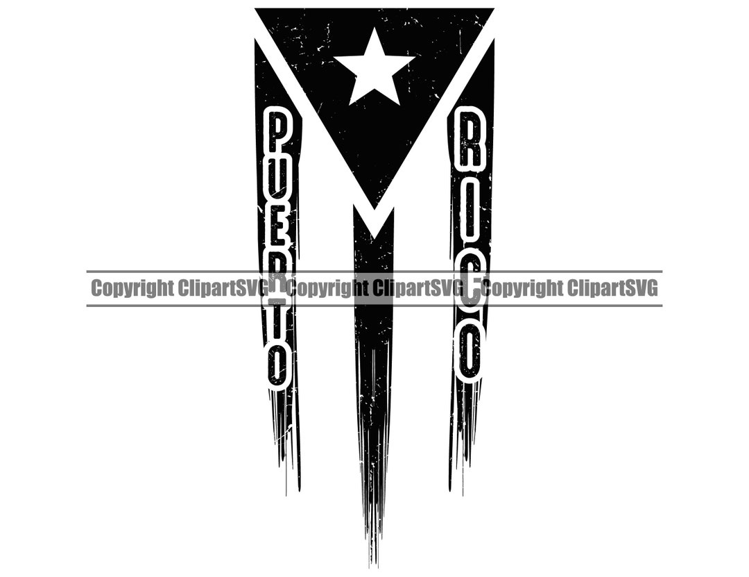 Puerto Rico Rican Distressed Flag Country World Nation Map Sign Symbol ...