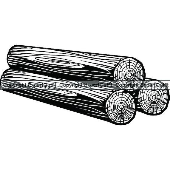 Timber Clipart Black And White