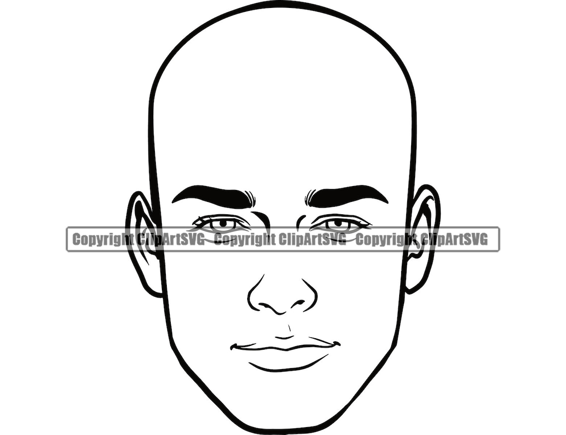 Handsome Man Male Man Face Head Bald Young Guy Model Profile Portrait ...