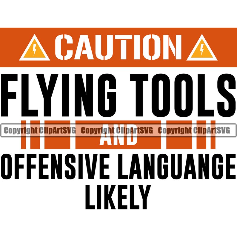 Caution Flying Tools Offensive Language Roofer Roofing Build - Etsy