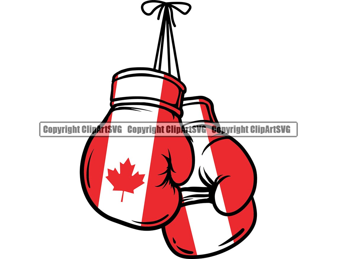 Canada Canadian Boxing Gloves Flag Country World Nation Map - Etsy