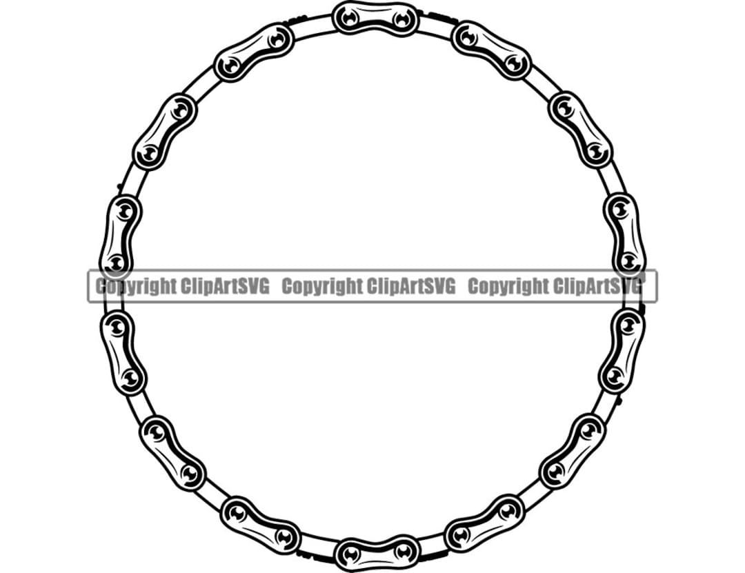 Bicycle Chain Link Circle Round Border Frame Cycle Cycling Bike Helmet ...