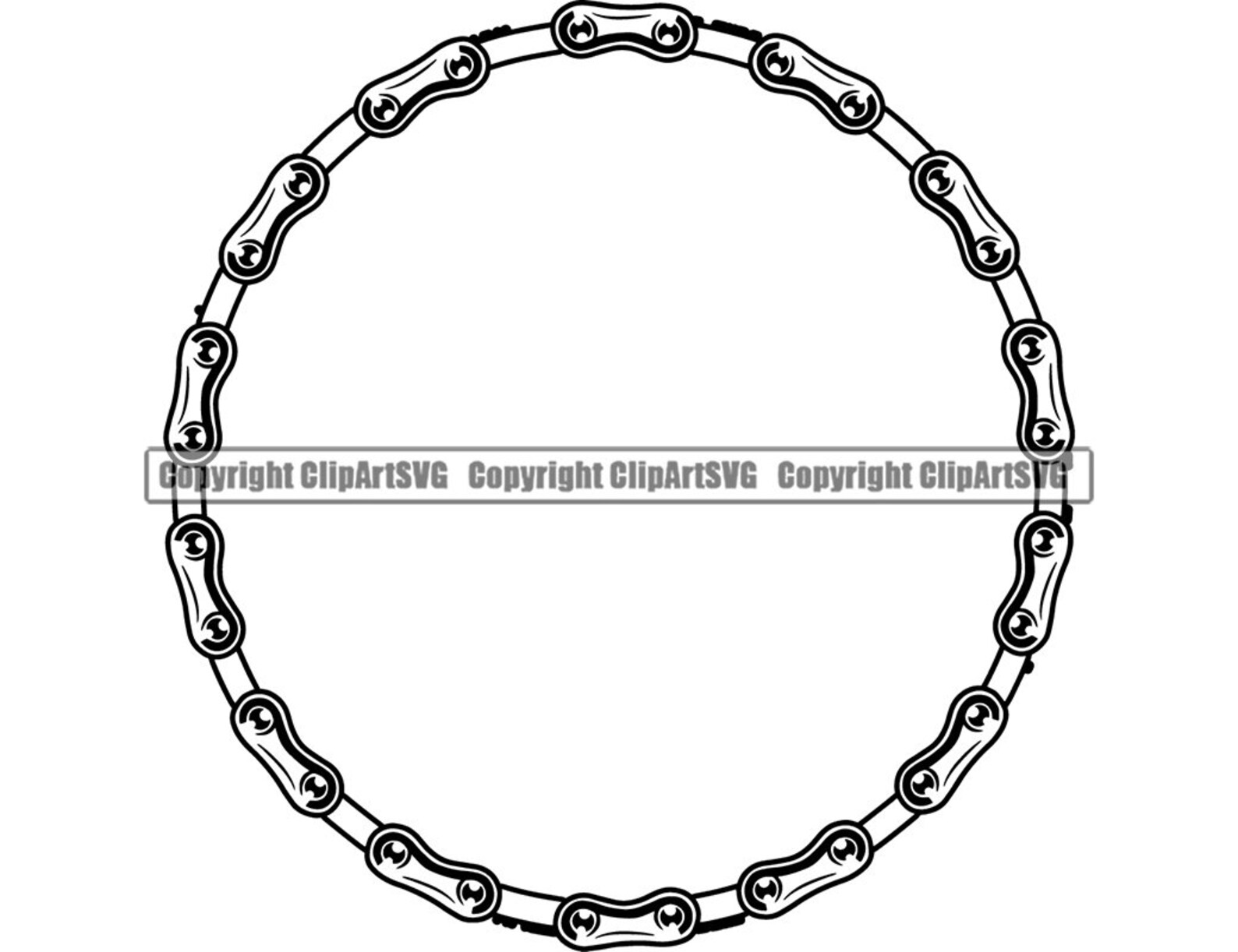 Bicycle Chain Link Circle Round Border Frame Cycle Cycling | Etsy