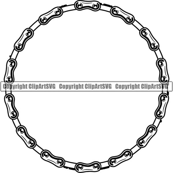 Bike Chain Circle Vector - Etsy