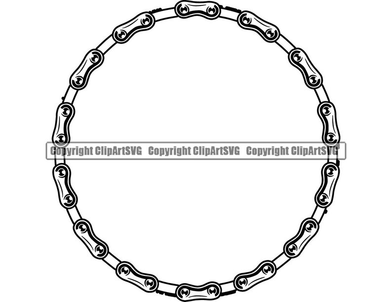 Bicycle Chain Link Circle Round Border Frame Cycle Cycling | Etsy
