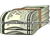 Money 100 Hundred Dollar Bill Rubber Band Stack Knot Cash Rich - Etsy