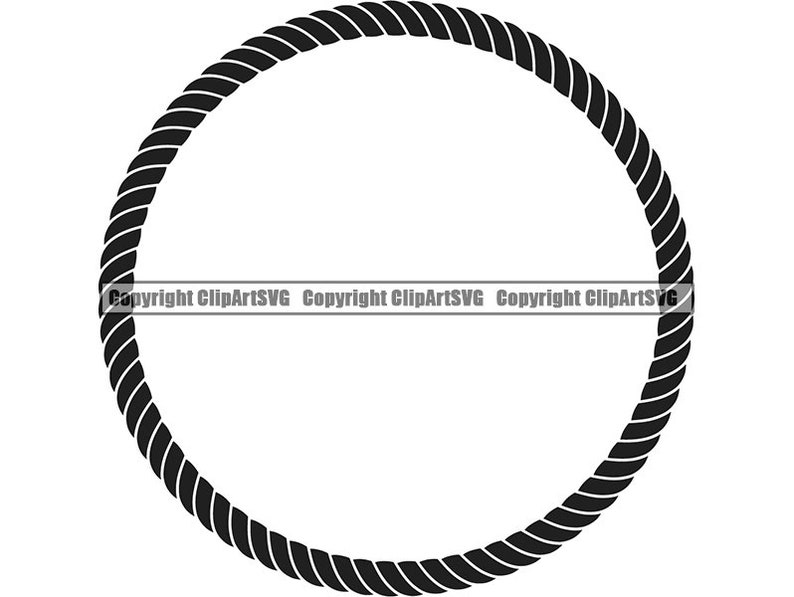 Rope Round Circle Frame Border Shield Western Rodeo Country Marine Sea ...