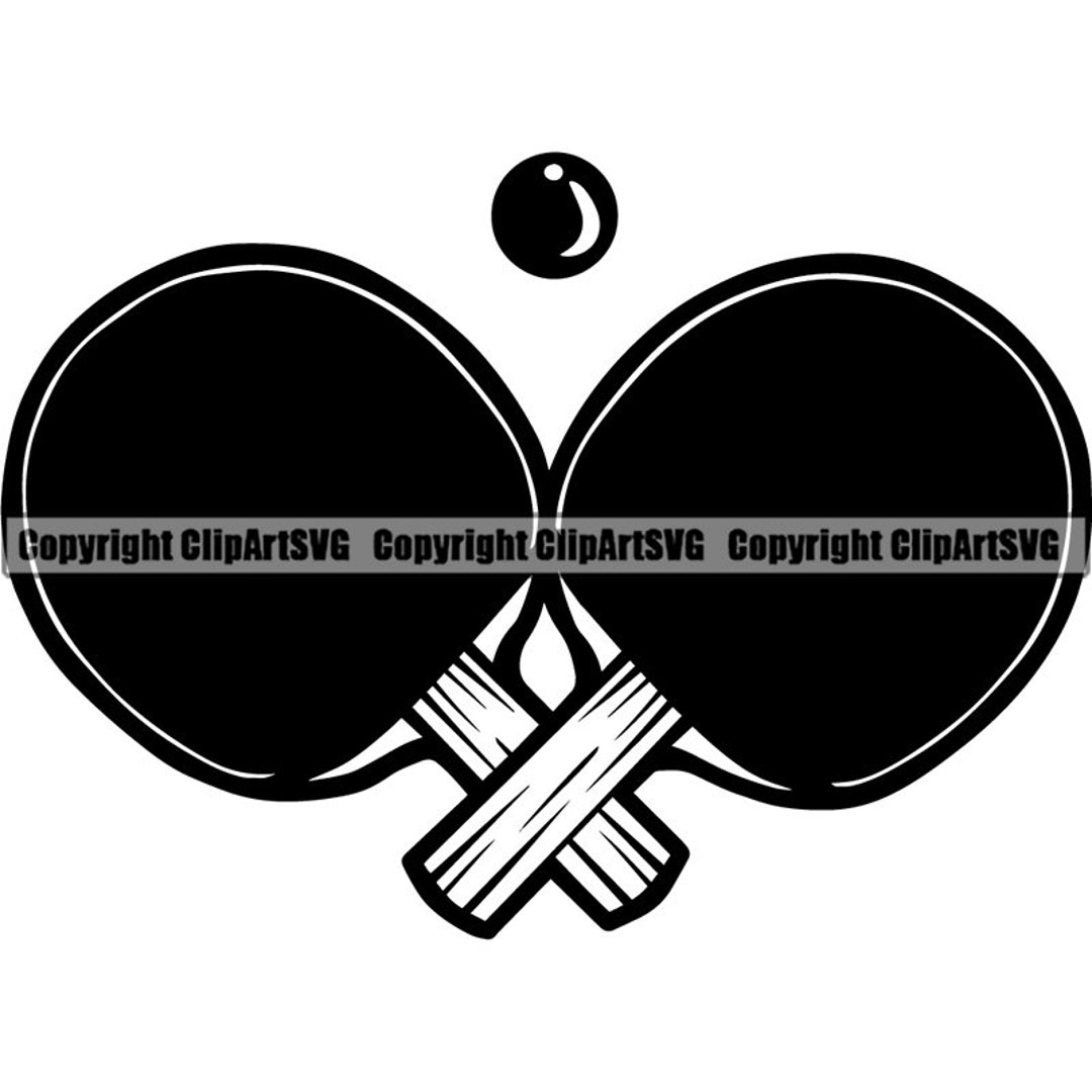 Table Tennis Logo Ping Pong Paddle Table Net Ball Olympic Sports Game ...