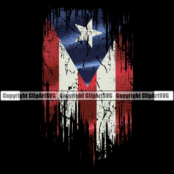 Puerto Rico Rican Distressed Ripped Torn Flag Country World - Etsy