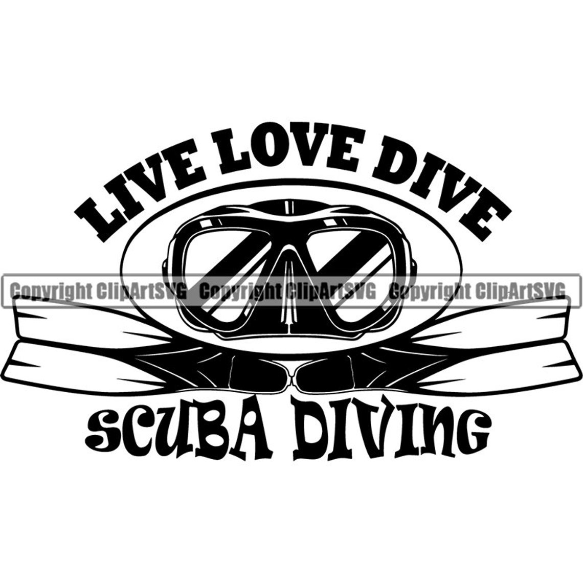 Scuba Diving Logo Dive Diver Mask Fins Sailing Sailor Fishing - Etsy