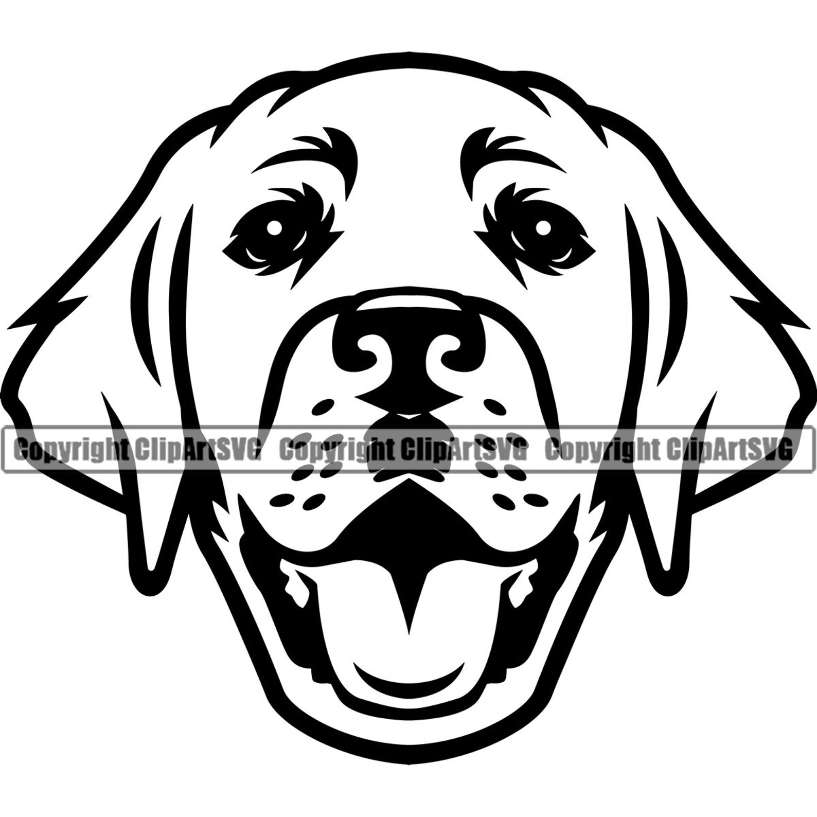 Labrador Dog Breed Happy Smiling Face Head Puppy Animal Pet | Etsy