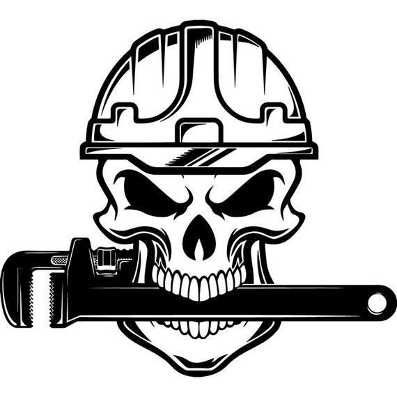 Plumbing Logo 4 Skull Plumber Pipe Wrench Toolbox | Etsy