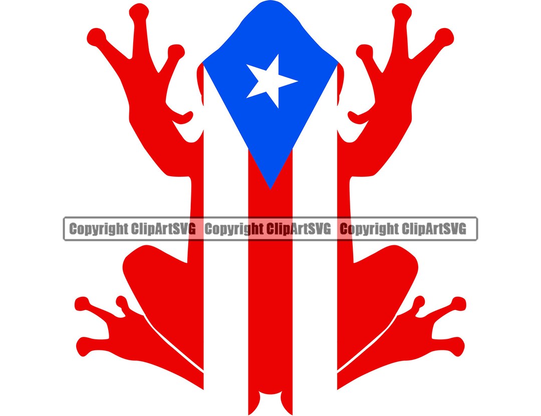 Puerto Rico Rican Frog Rana Flag San Juan Island Country National ...