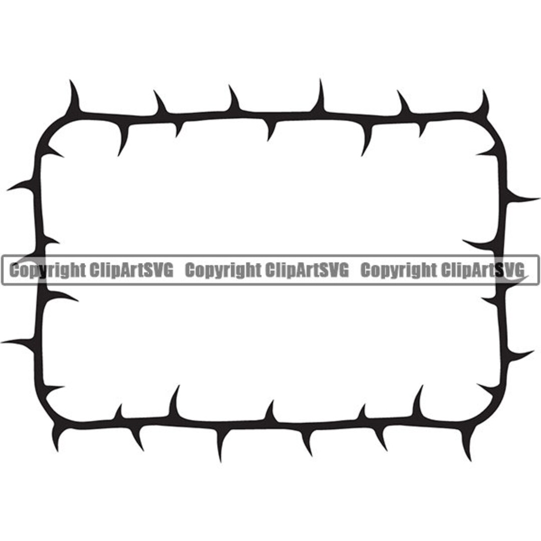 Flower Thorn Rectangle Shield Frame Border Background Plant Stem Leaf ...