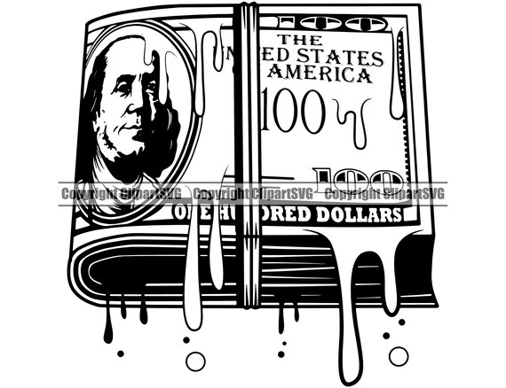 100 Hundred Dollar Bill Folded Knot Drip Dripping Paper Money - Etsy