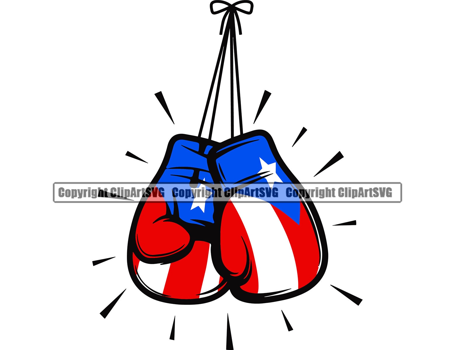 Puerto Rico Rican Boxing Gloves Flag Country World Nation Map | Etsy