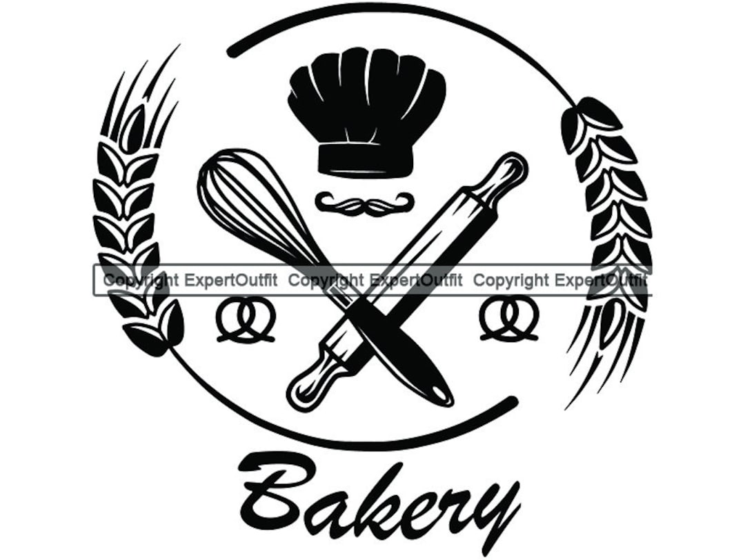 Baker Logo Baking Bake Fire Brick Oven Bread Pie Pastries Cake Bakery ...