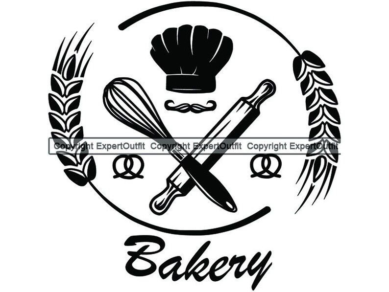 Baker Logo Baking Bake Fire Brick Oven Bread Pie Pastries Cake - Etsy